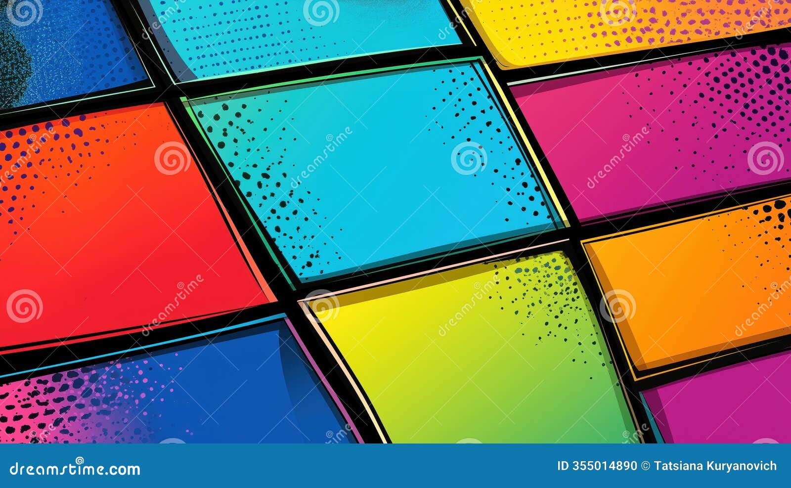 Colorful Comic Style Red Panic Button With Vibrant Background Stock ...