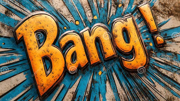 Colorful Comic Style Bang Text with Dynamic Explosion Effect Stock ...