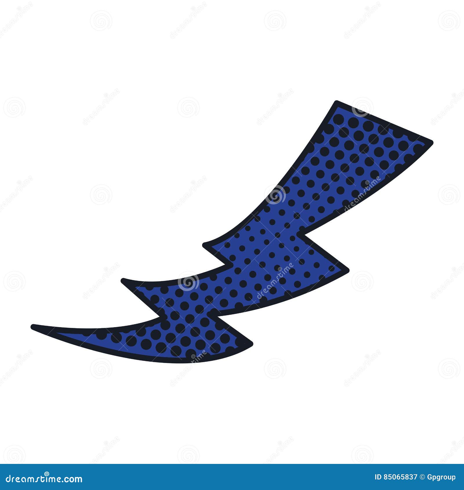 Colorful Comic Style Lightning Dotted Stock Vector - Illustration of ...