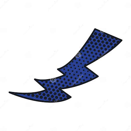 Colorful Comic Style Lightning Dotted Stock Vector - Illustration of ...