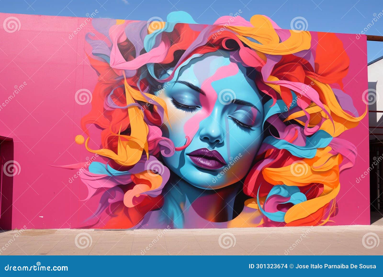 Colorful Commitment Vibrant Street Art Stock Illustration ...