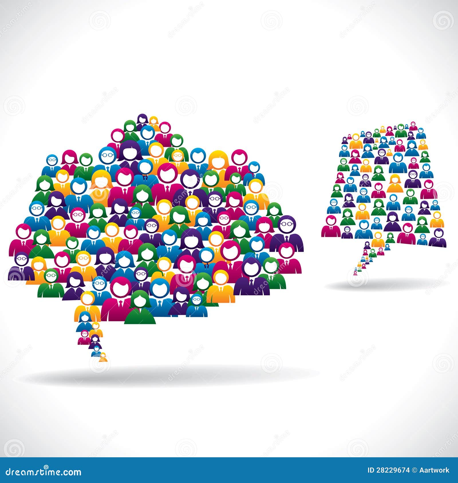 Colorful Communication People Concept Stock Vector - Illustration of ...