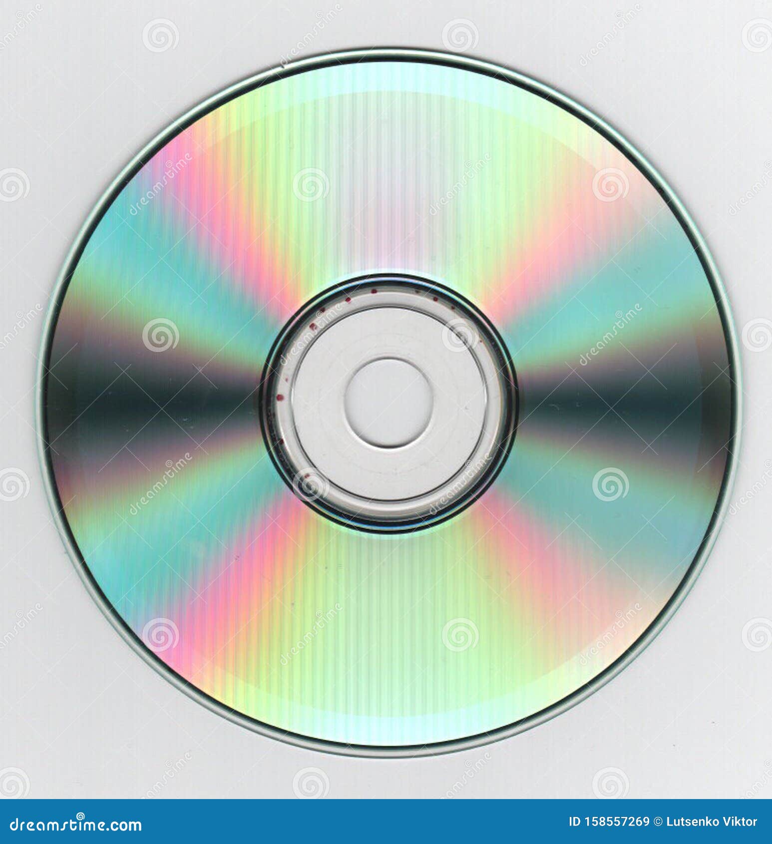 Colorful Compact Disc Isolated on a White Background Stock Image ...