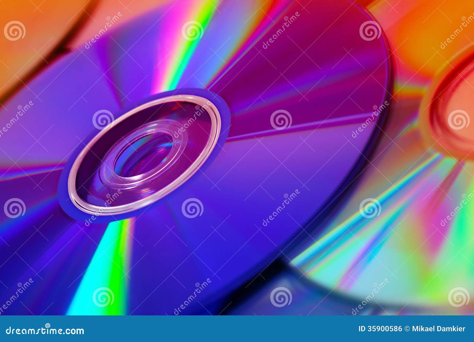 Colorful compact discs stock photo. Image of download - 35900586