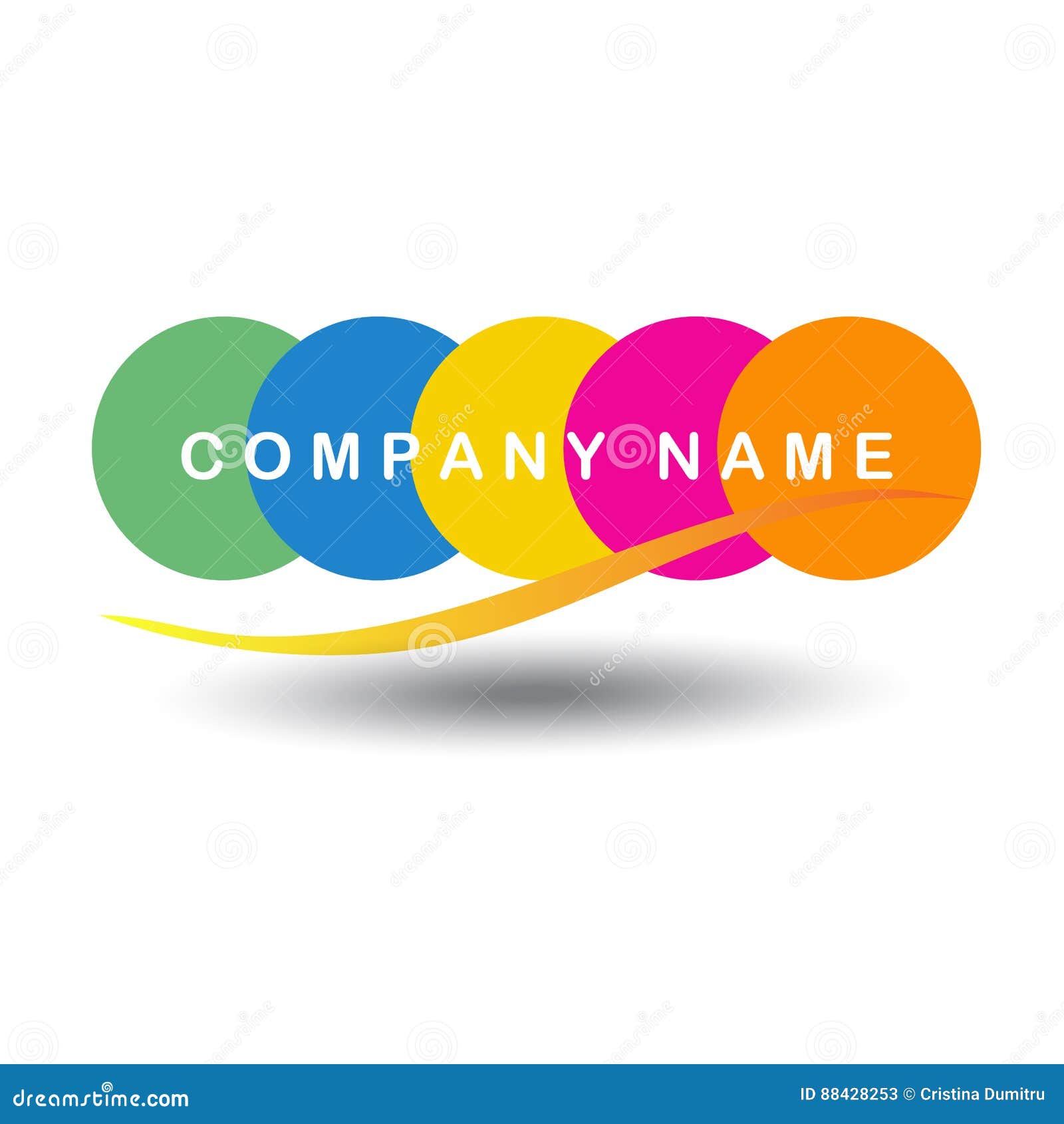 Colorful company name stock vector. Illustration of symbol - 88428253