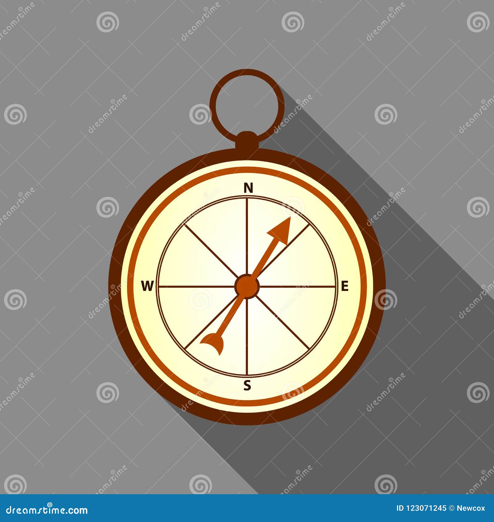 Colorful Compass Icon. stock vector. Illustration of navigate - 123071245
