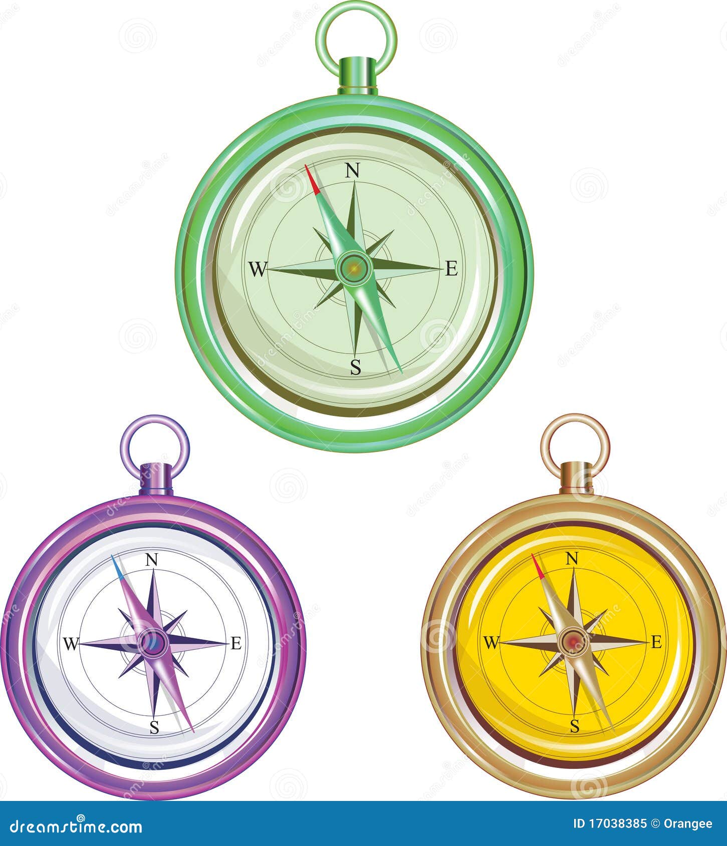 Colorful Compasses stock vector. Illustration of colourful - 17038385