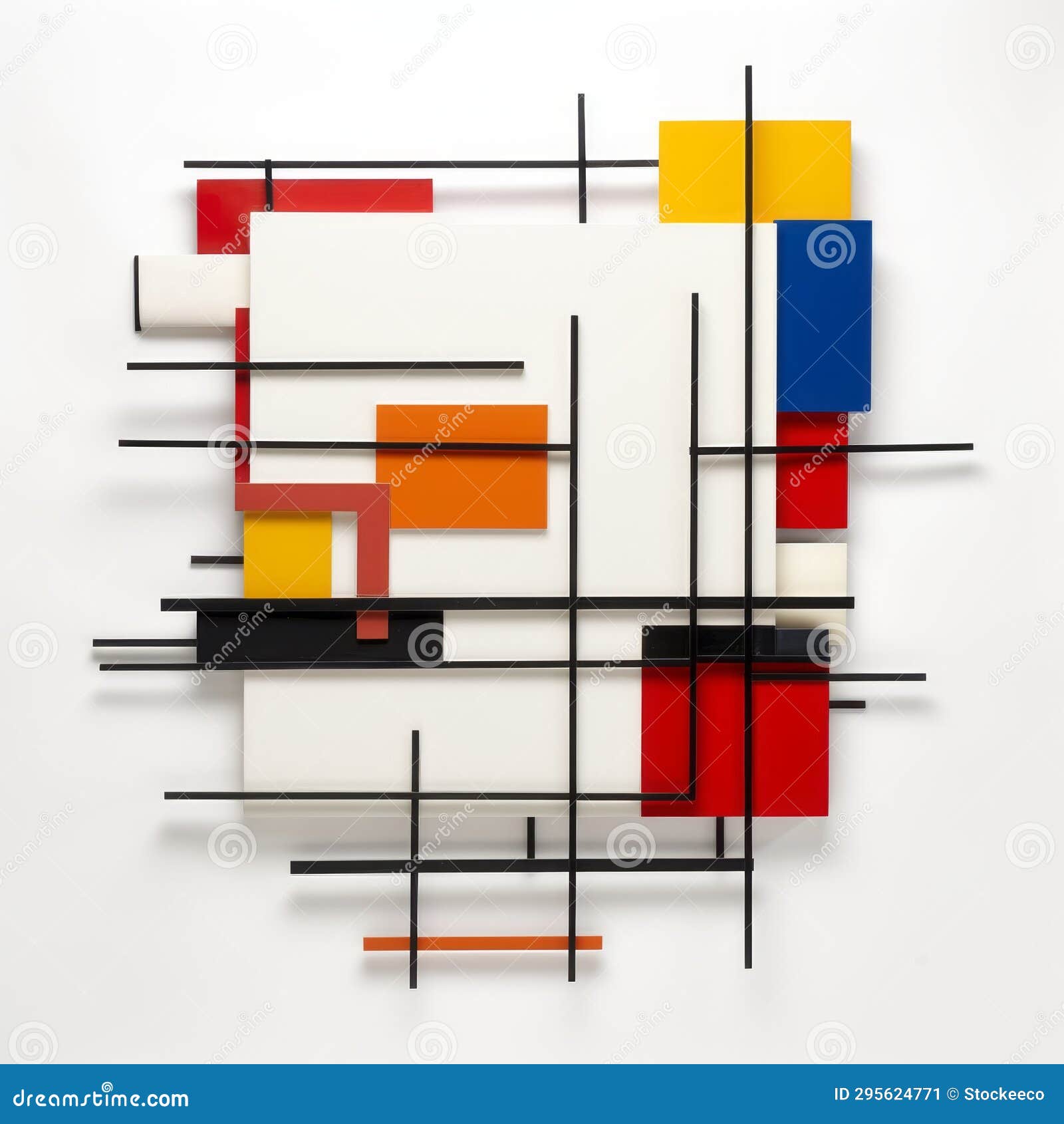 Colorful Complexity: a Kinetic Artwork Inspired by De Stijl Stock ...