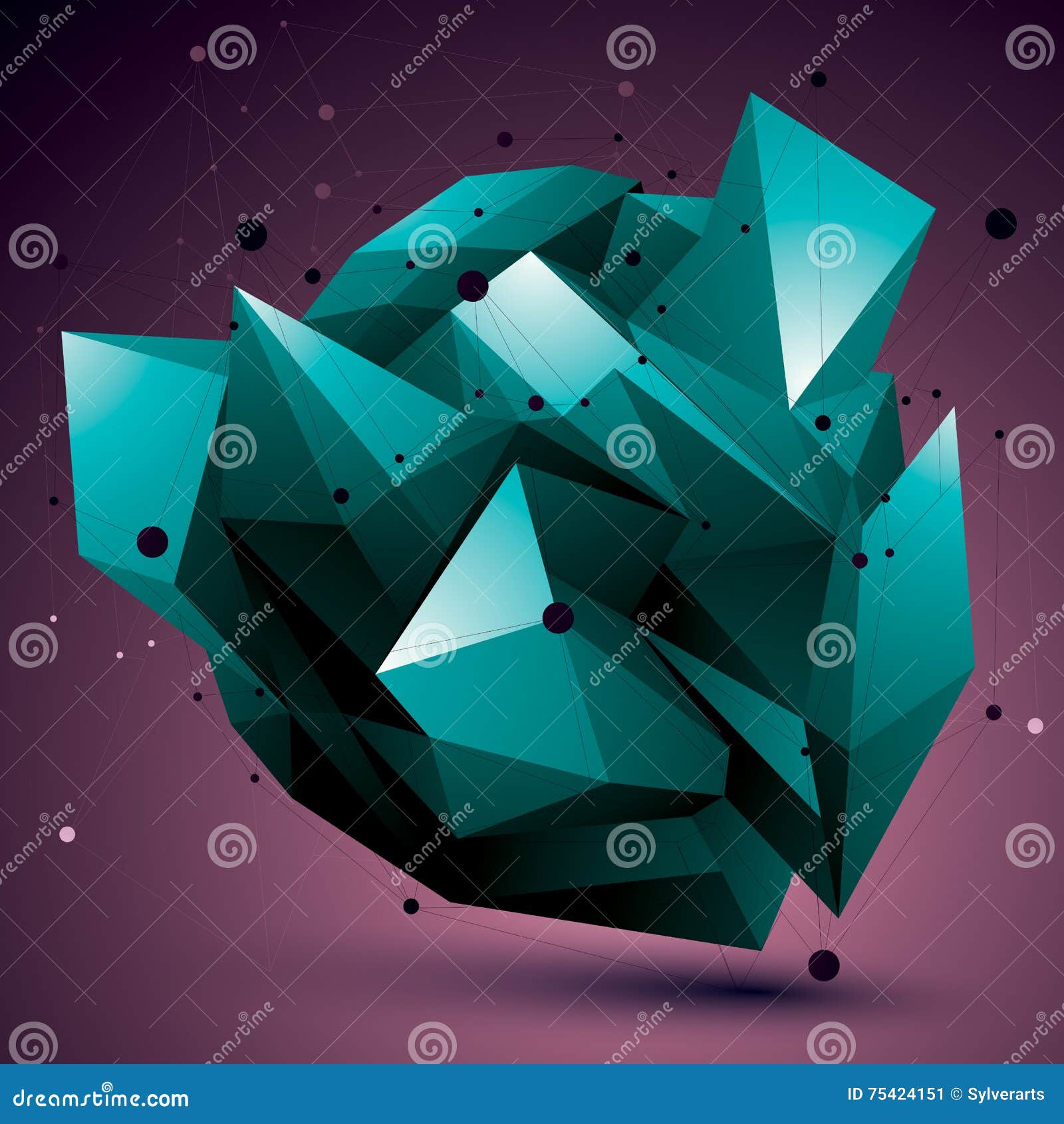 Colorful Complicated 3d Figure, Modern Digital Technology Style Stock ...