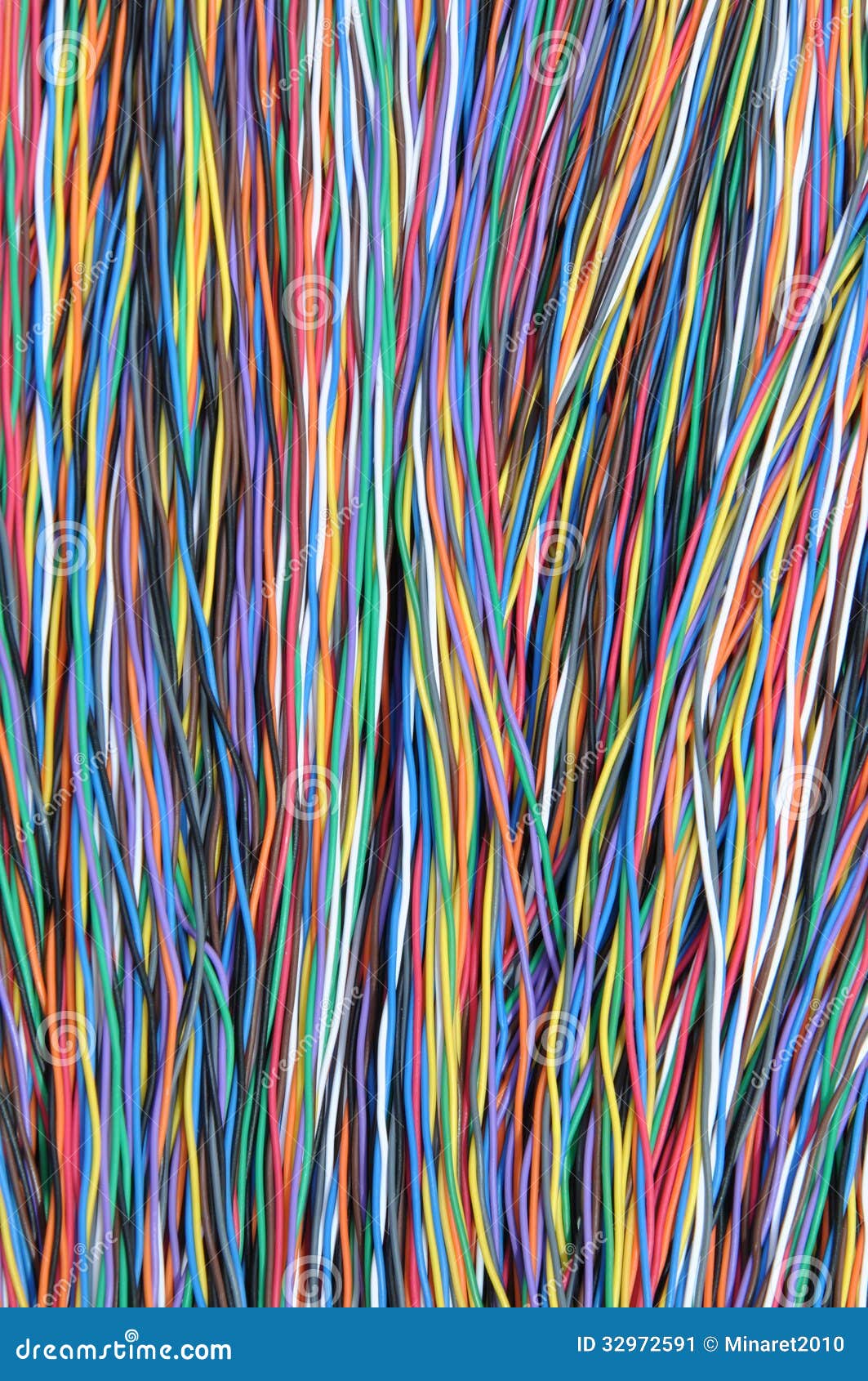 Colorful computer cables stock image. Image of destination - 32972591