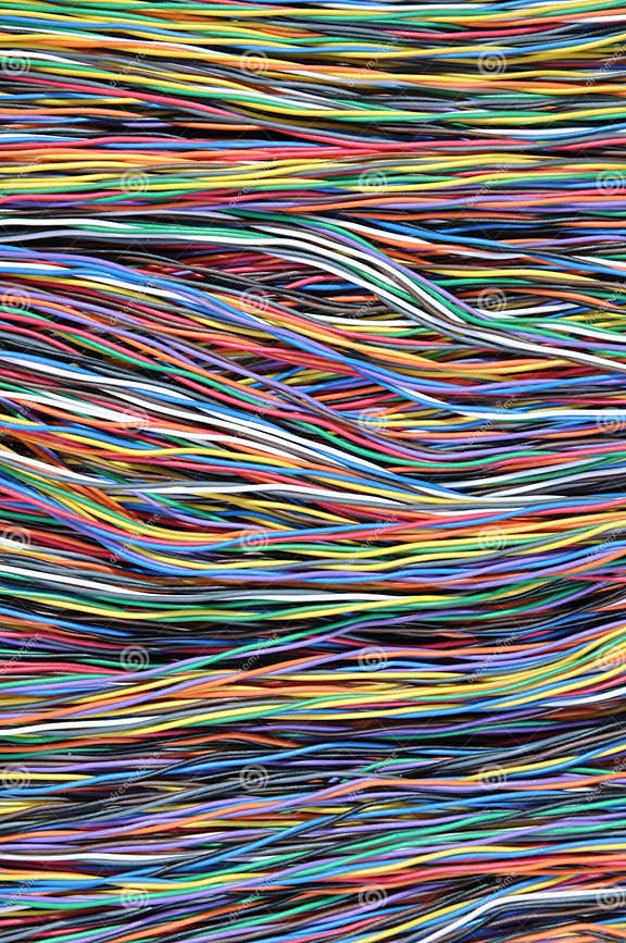 Colorful computer cables stock image. Image of destination - 33179301