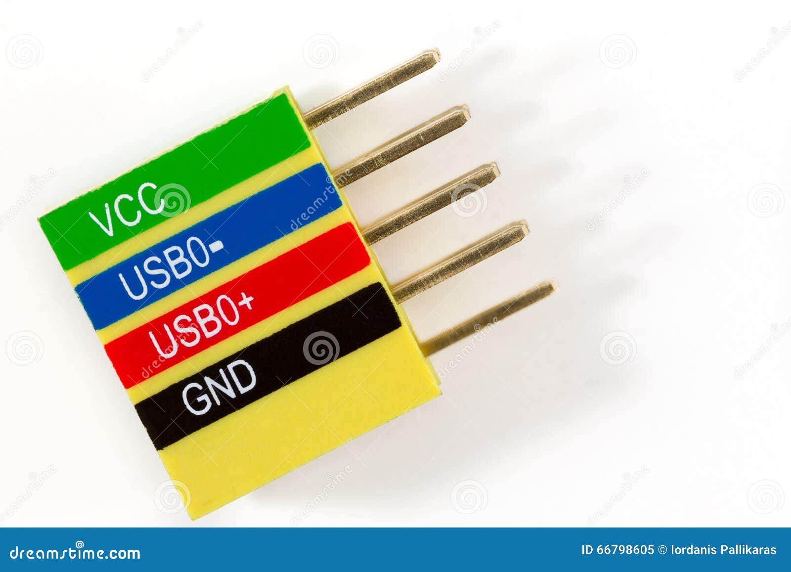 Colorful Computer Motherboard USB Connector on White Stock Image ...