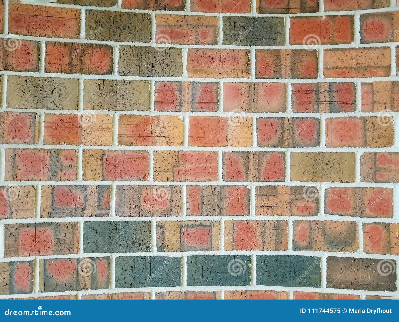 Concave Brick Wall Background Stock Image - Image of texture, pattern ...