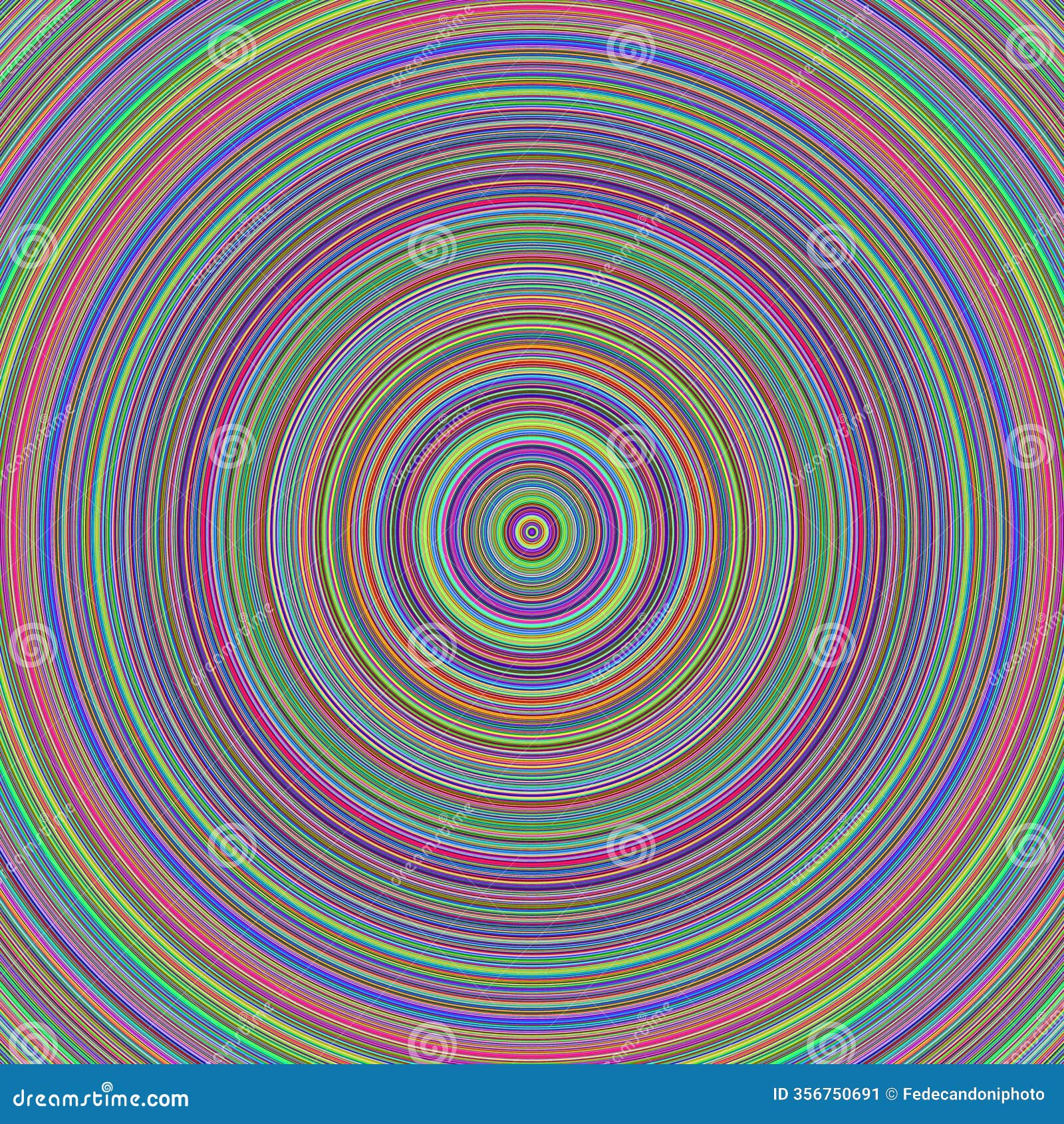 Colorful Concentric Circles Creating a Vibrant and Hypnotic Background Stock Illustration ...