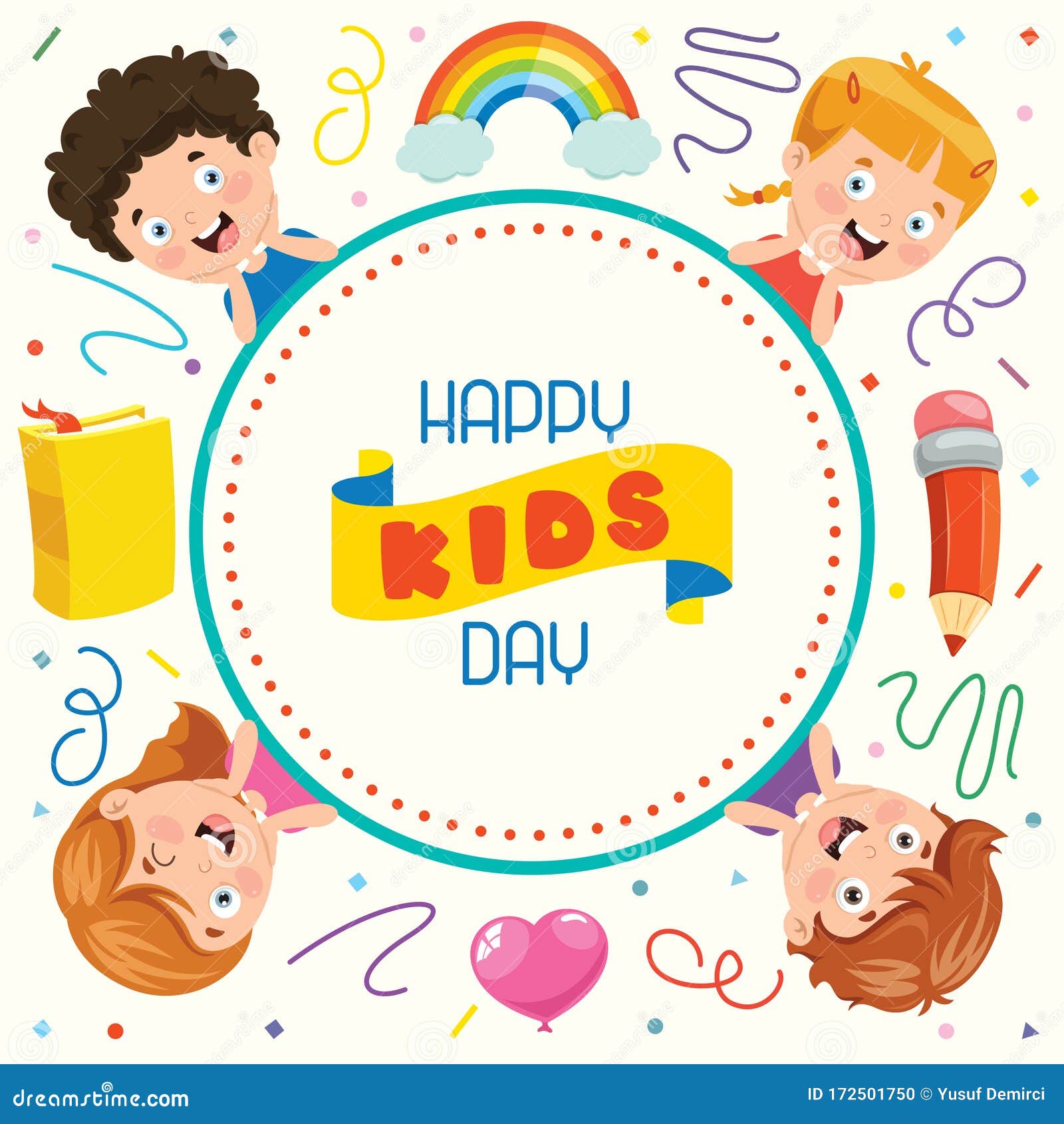 Colorful Concept Design for Children Stock Vector - Illustration of ...