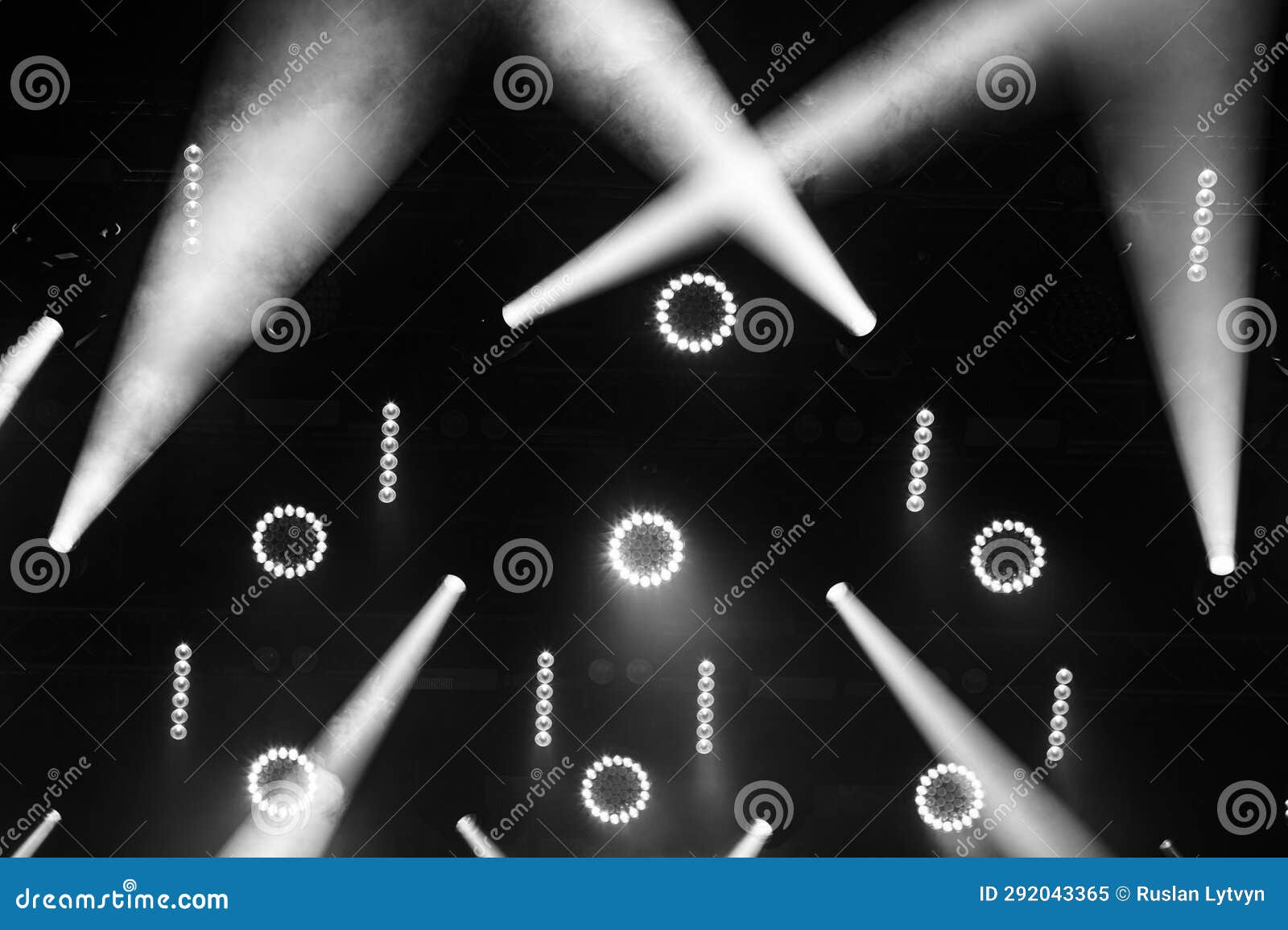 Colorful Concert Lights on Empty Stage Stock Image - Image of event ...