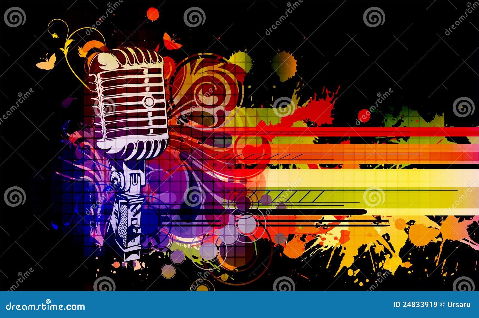 Colorful concert poster stock vector. Illustration of colorful - 24833919