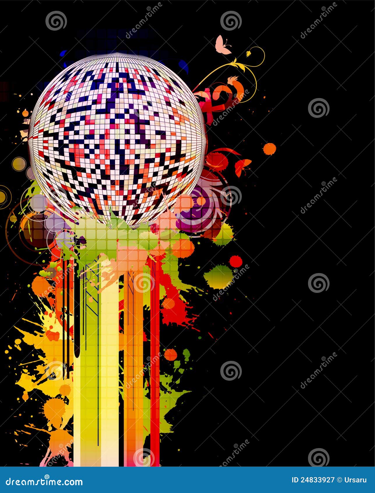 Colorful concert poster stock vector. Illustration of ornate - 24833927