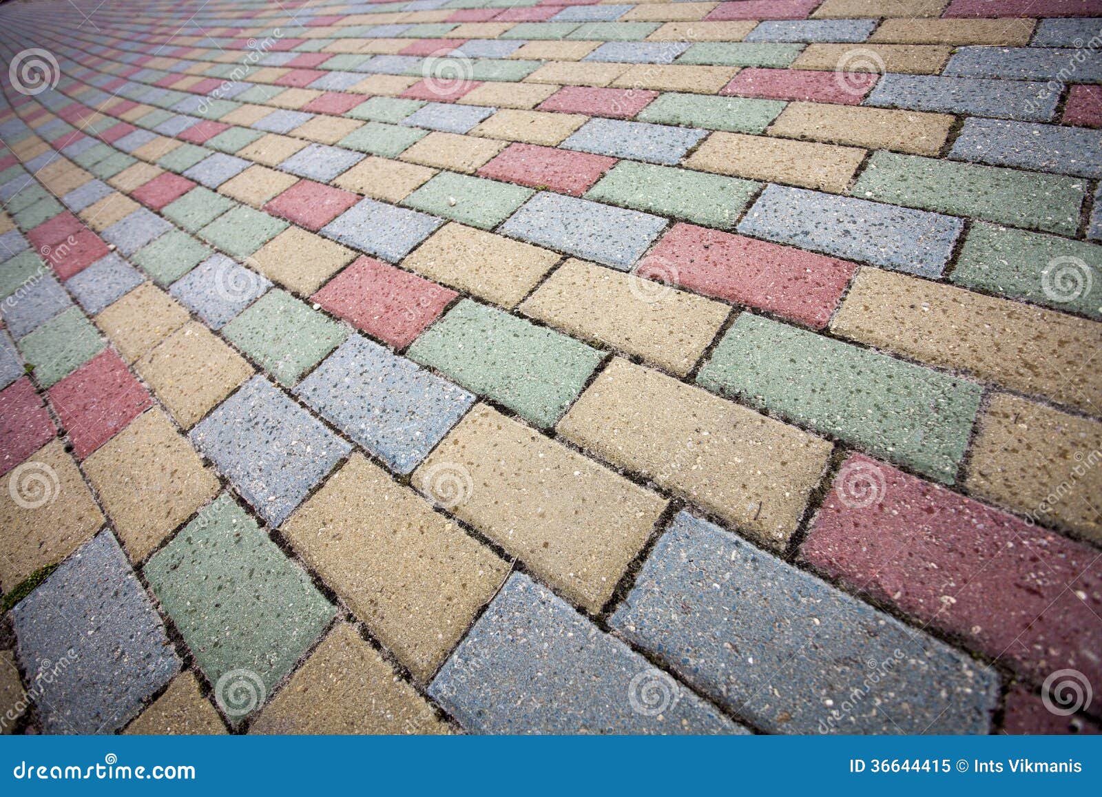 Colorful Concrete Brick Pavement Stock Image - Image of brick, gray ...