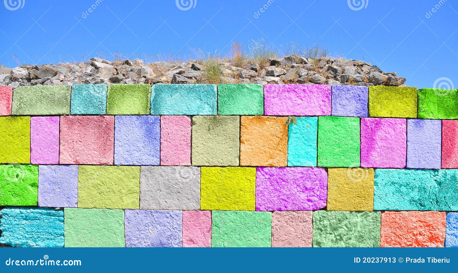 Colorful concrete wall stock image. Image of landscape - 20237913