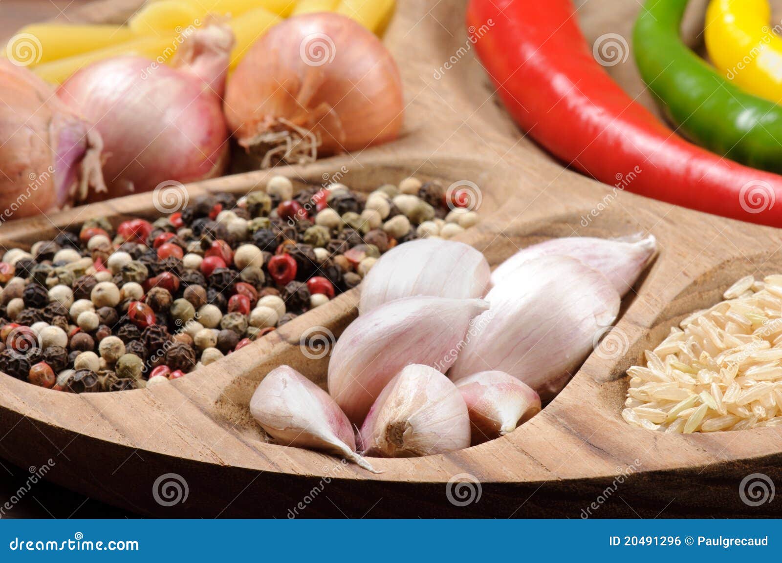 Colorful condiments stock photo. Image of garlic, natural - 20491296