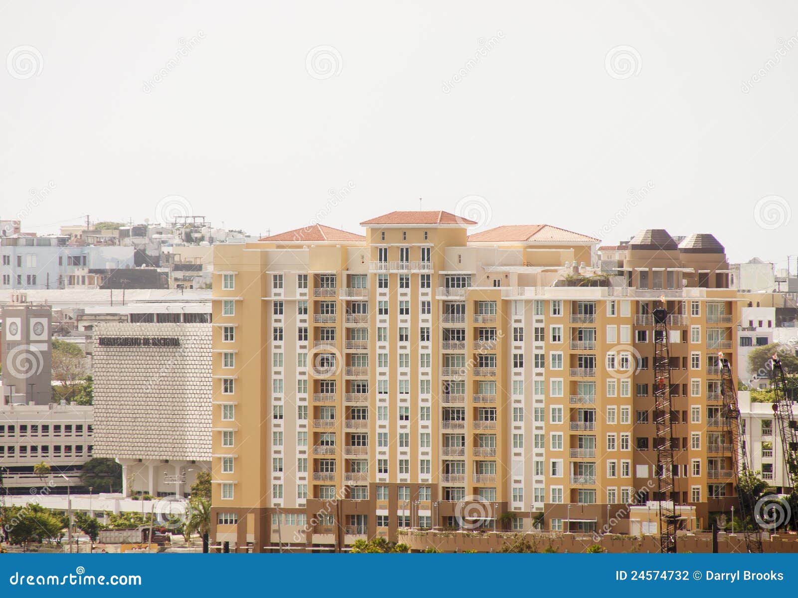 Colorful Condo Building in Old San Stock Photo - Image of rico, puerto ...