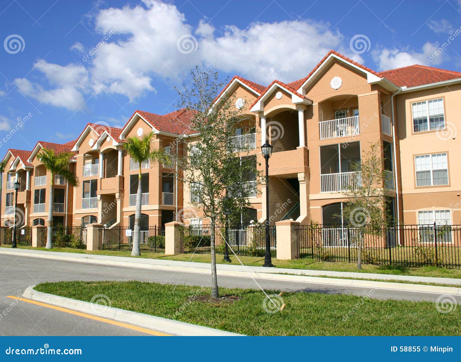 Colorful Condos stock image. Image of homes, terra, tropics - 58855