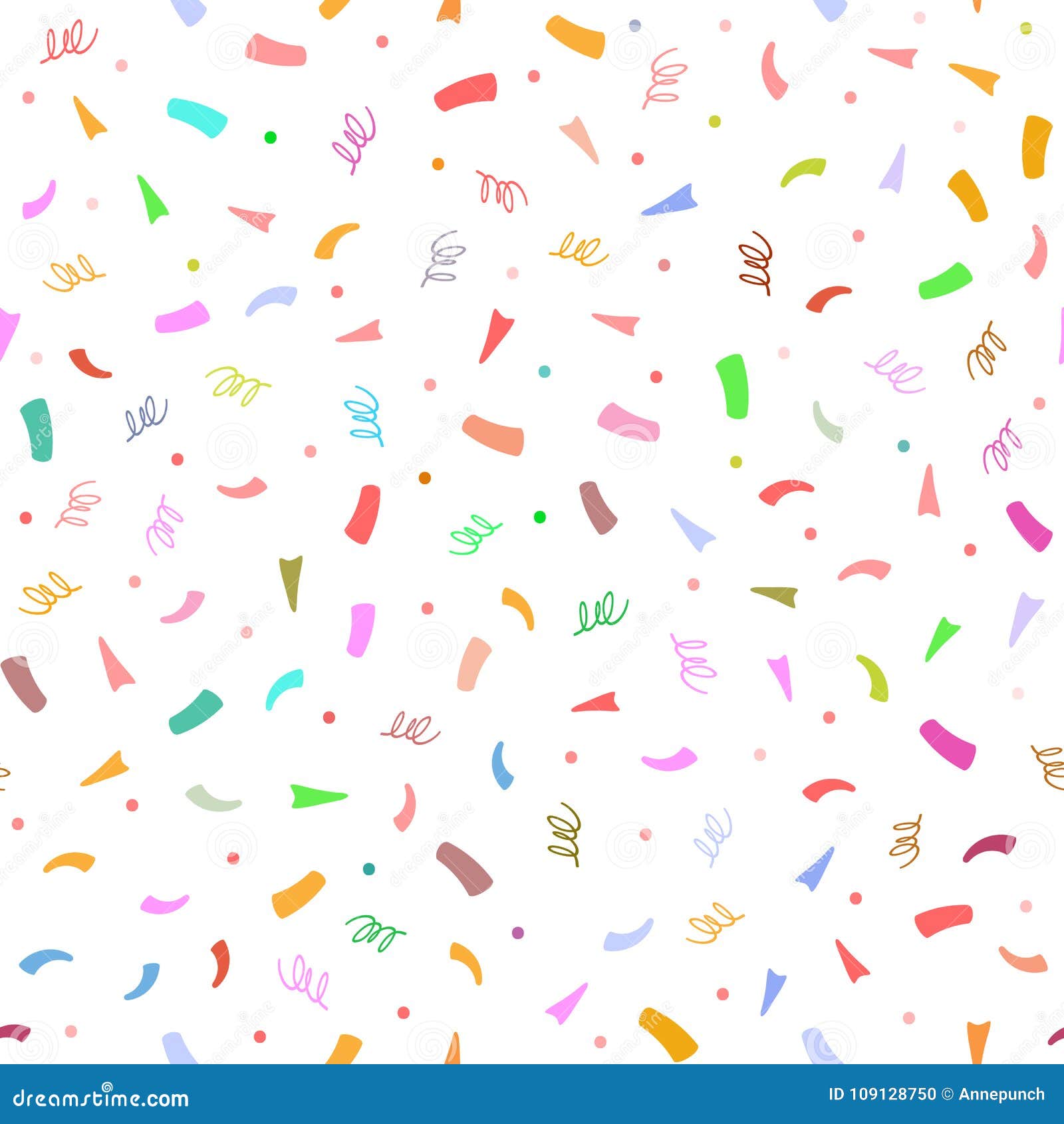 Colorful Confetti. Cute Festive Seamless Pattern Stock Vector ...