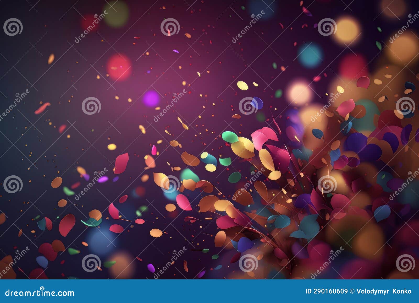 Colorful Confetti on Dark Background. Generative Ai Stock Image - Image ...