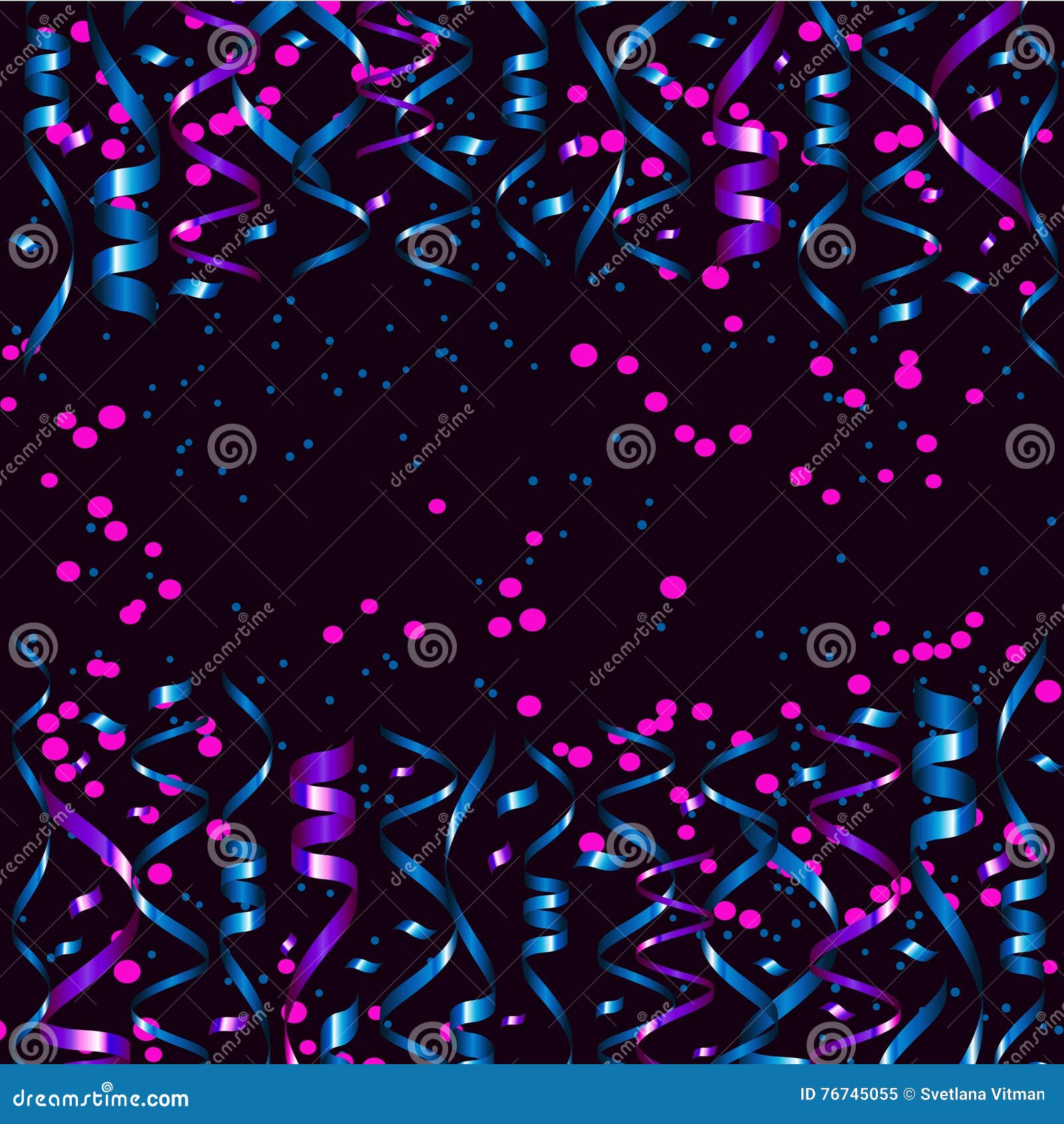 Colorful Confetti on Dark Background Stock Vector - Illustration of ...