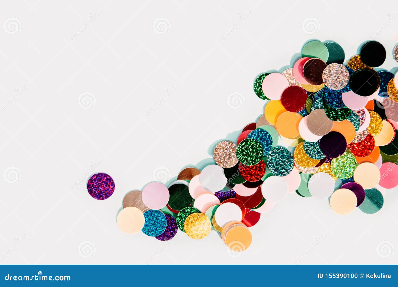 Colorful Confetti Explosion from Envelope on Blue Background Stock ...