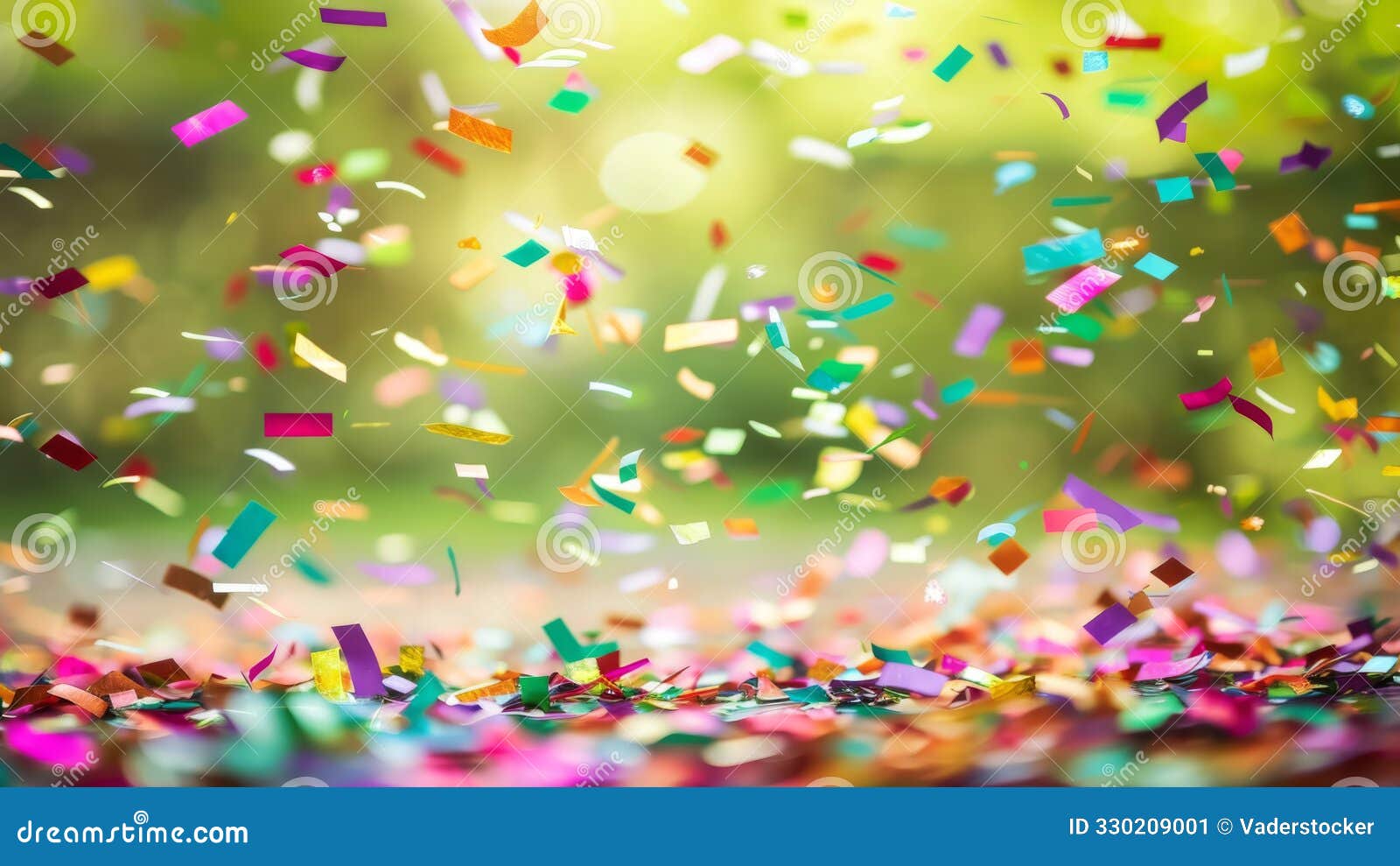 Colorful Confetti Falling and Laying on the Ground Stock Illustration ...