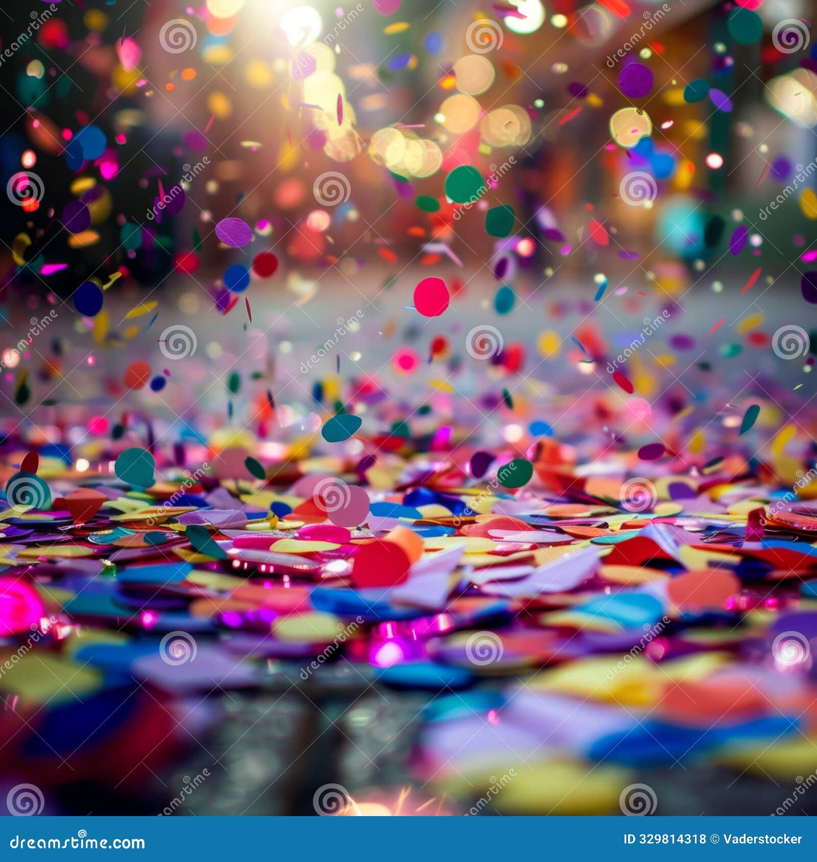 Colorful Confetti Falling on a Surface Stock Illustration ...