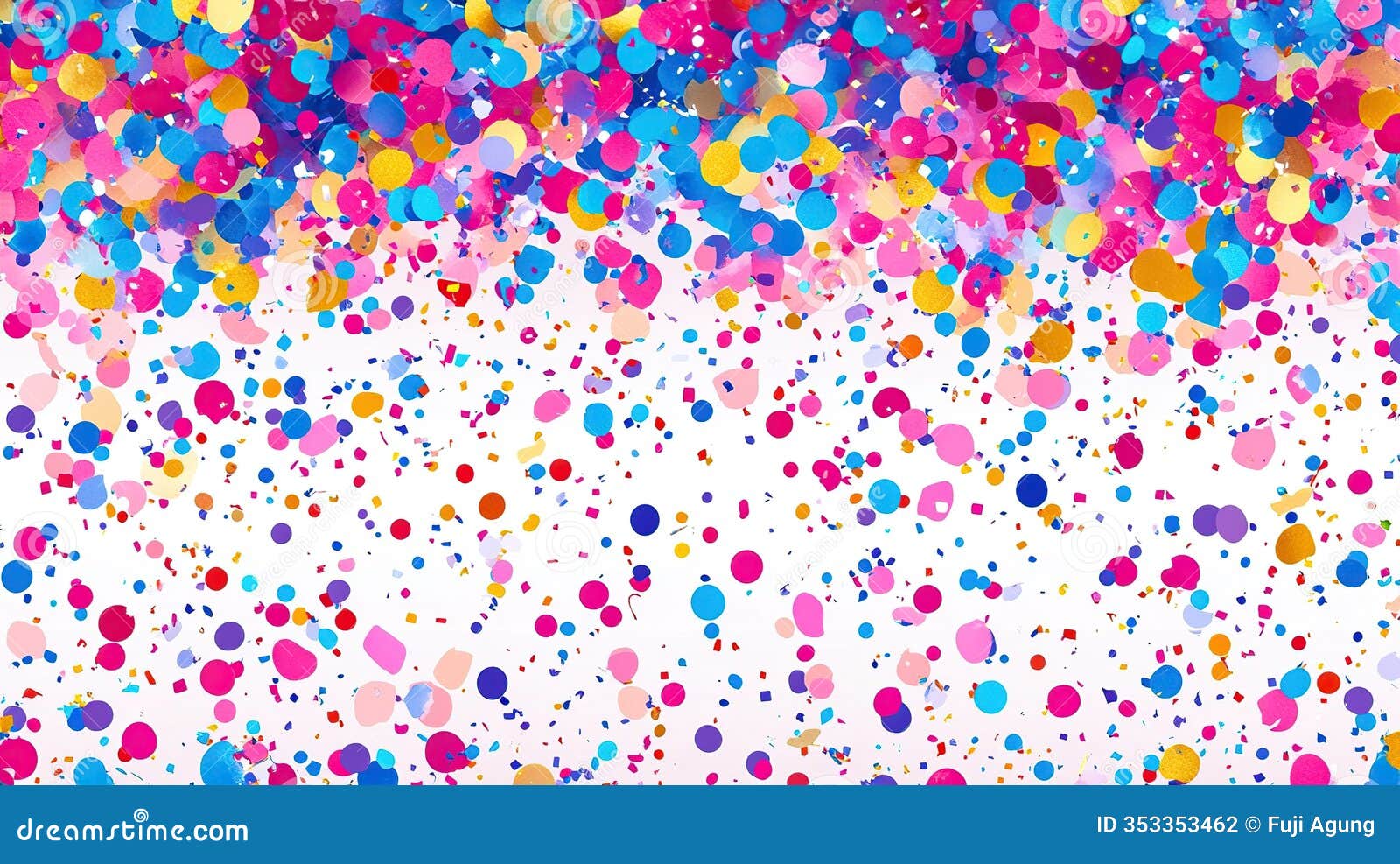 Colorful Confetti Falling on White Background Stock Illustration ...