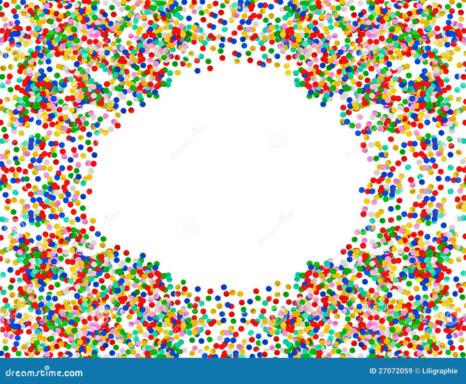 Confetti Frame Birthday Carnival Holidays Party Decoration Stock Image ...