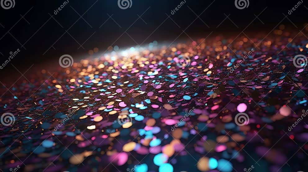 A Colorful Confetti Mess on a Table. Generative Ai Stock Image - Image ...