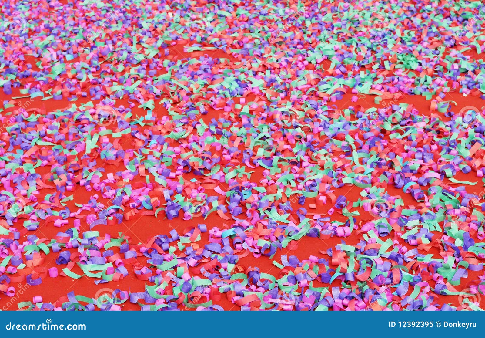 Colorful Confetti on Red Carpet Stock Image - Image of seasonal ...