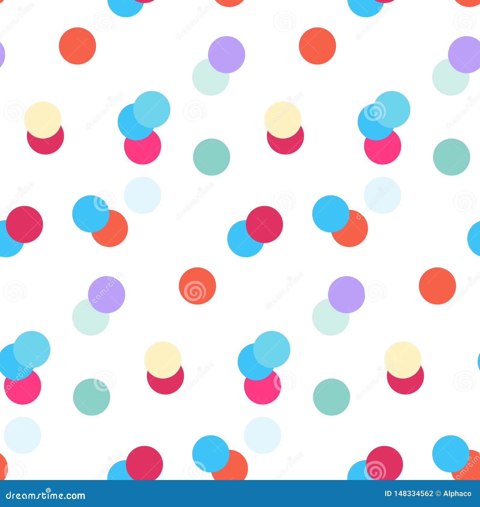 Colorful Confetti Seamless Pattern Stock Vector - Illustration of ...