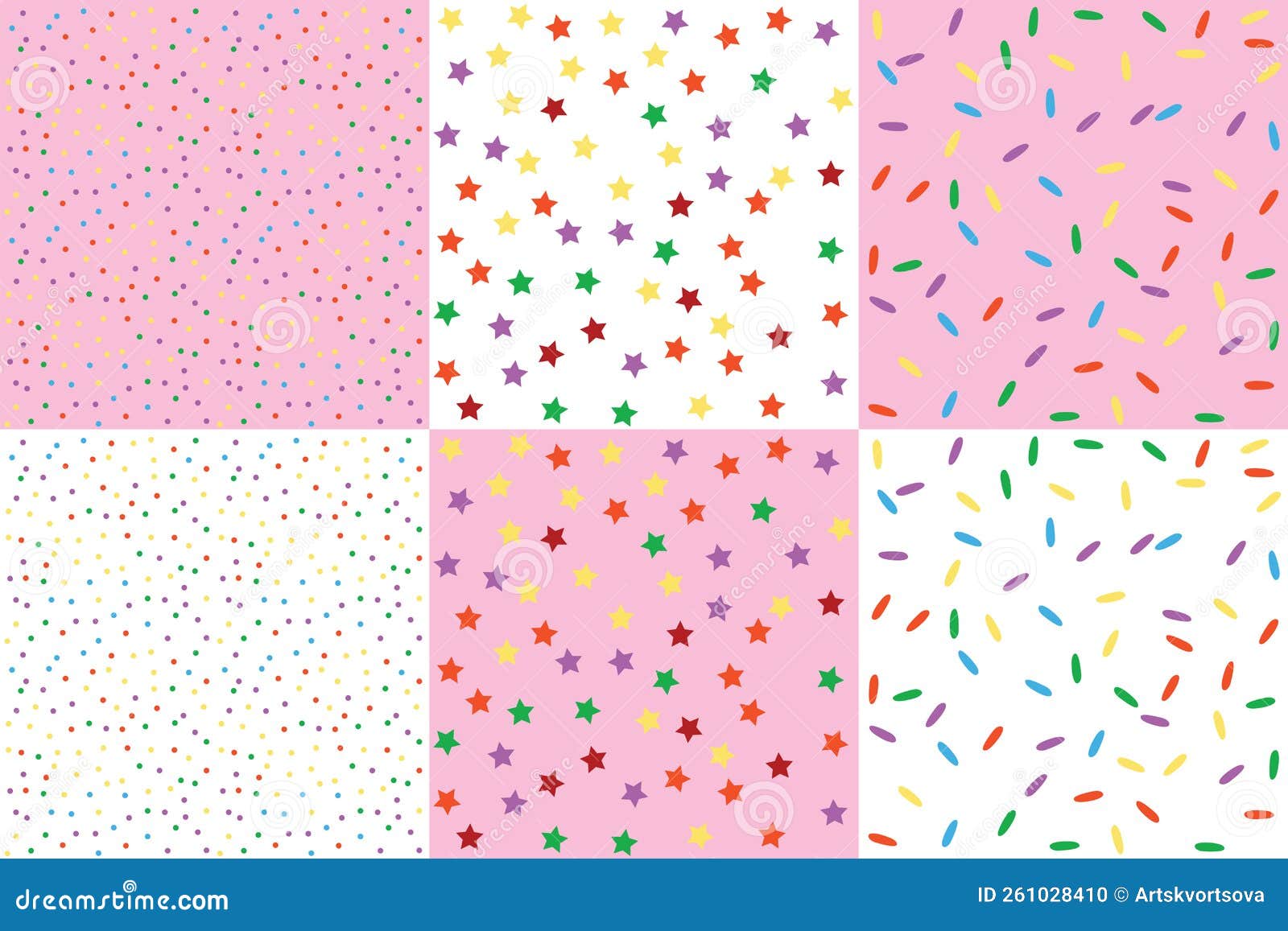 Colorful Confetti Sprinkle Pattern Wallpaper Background. Vector ...
