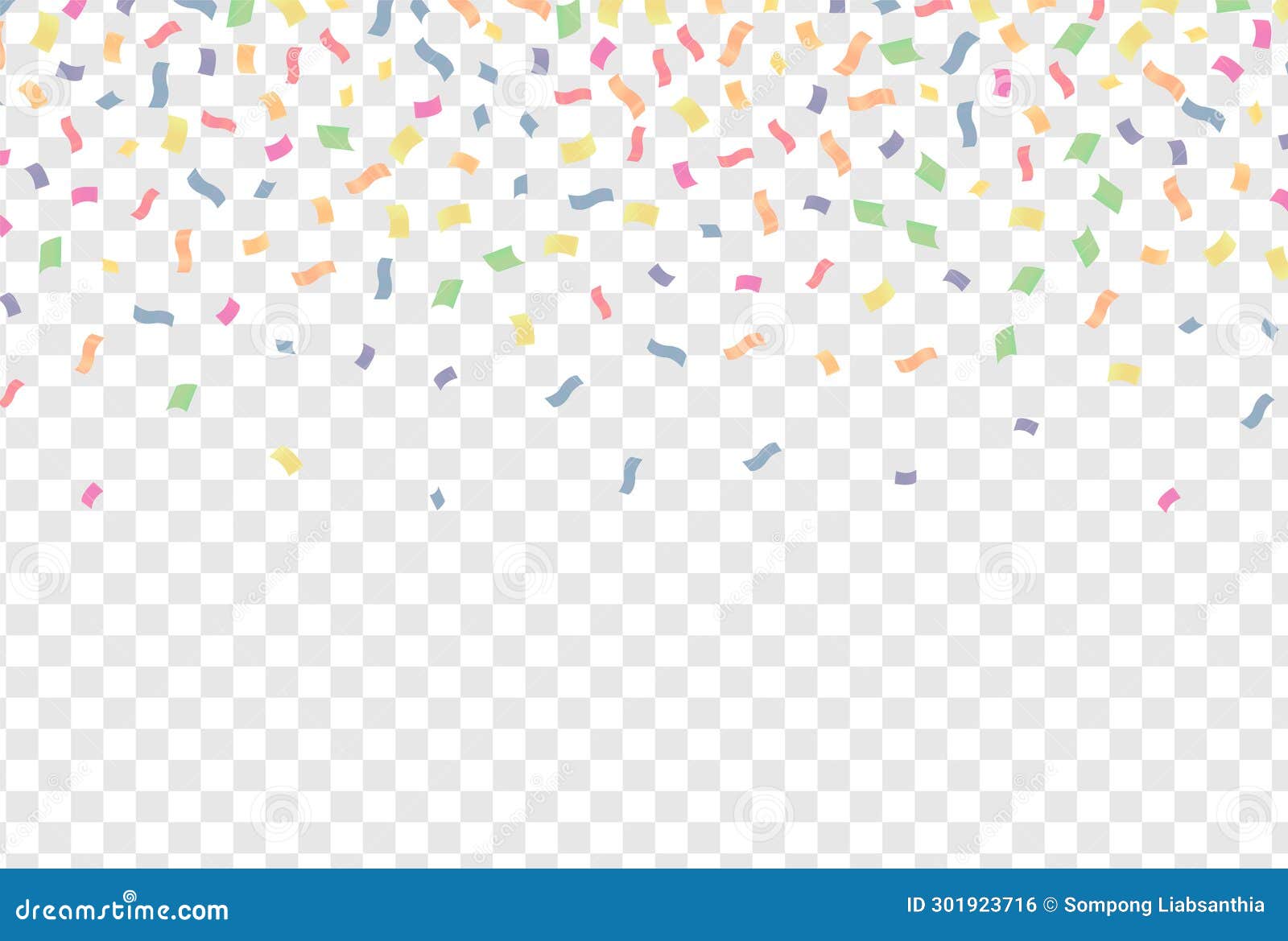 Colorful Confetti on Transparent Background. Festive Background Stock ...