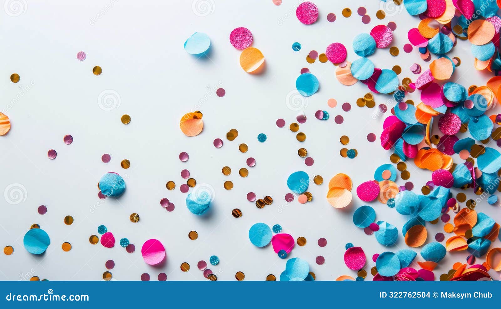 Colorful Confetti on White Backdrop for Versatile Design Layouts and ...
