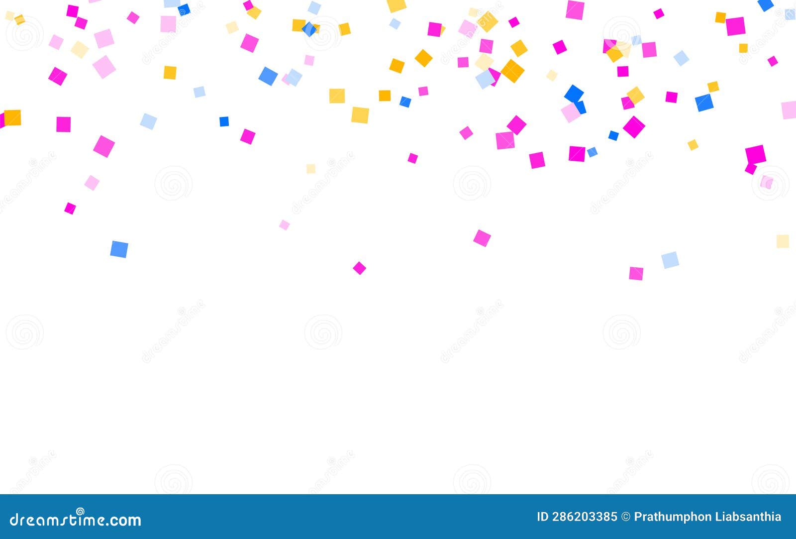 Colorful Confetti on White Background Stock Illustration - Illustration ...