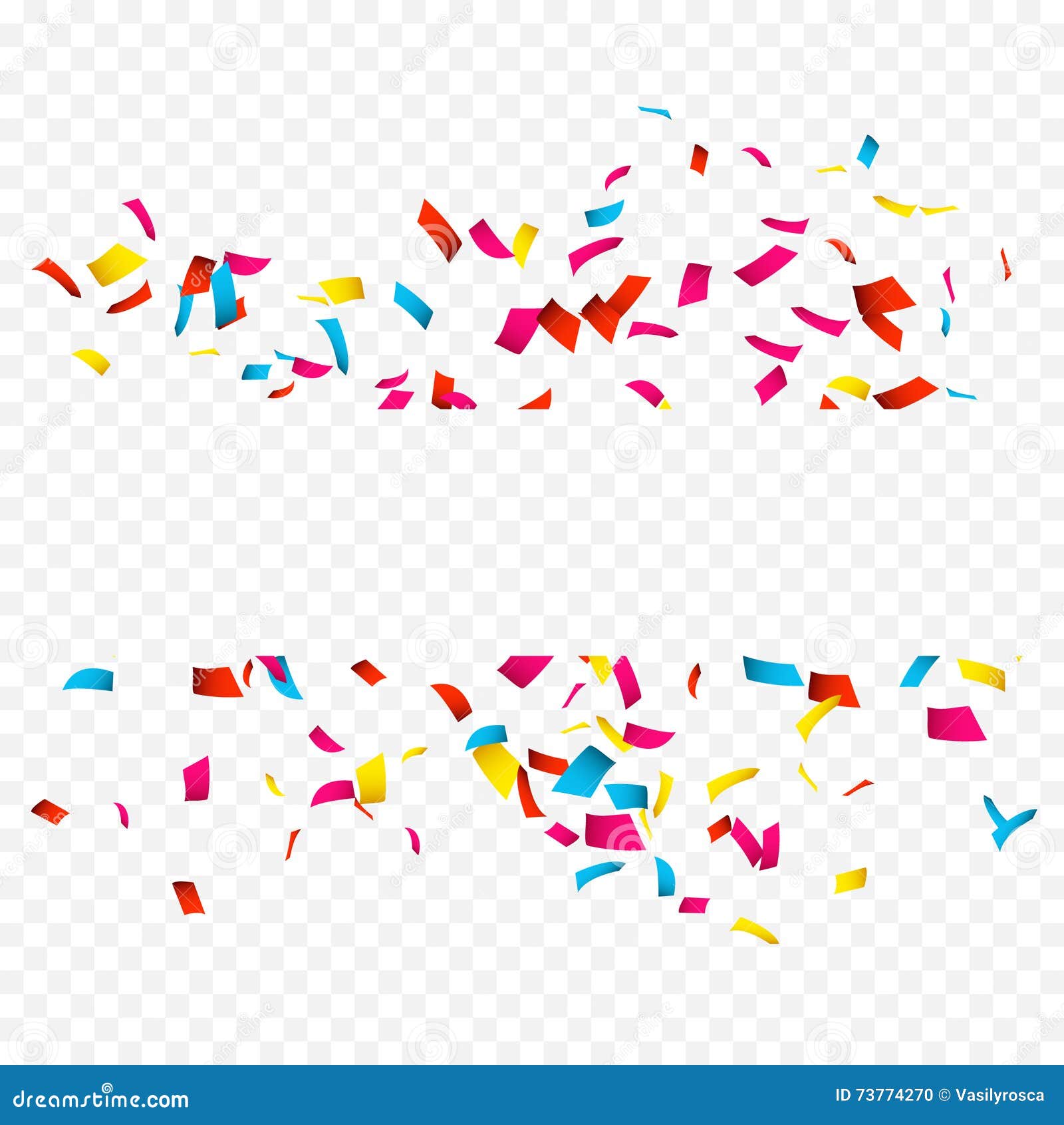 Colorful Confetti on White. Confetti Explosion Stock Vector ...