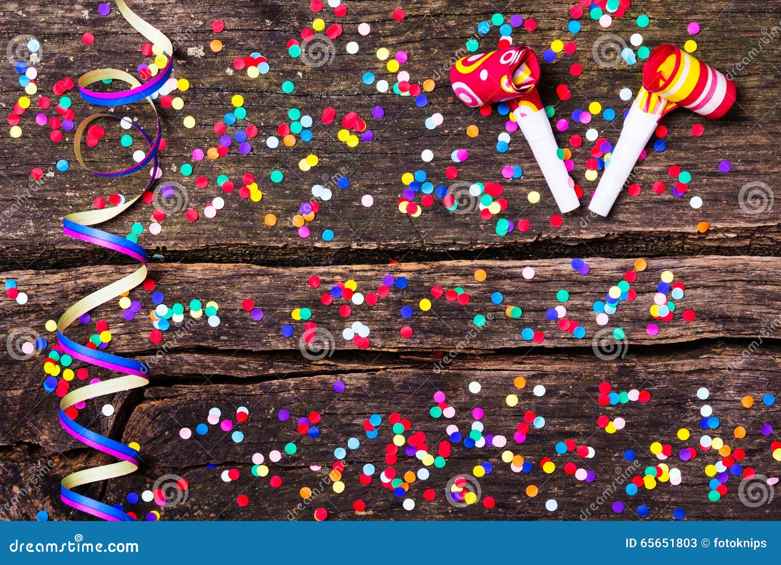 Colorful Confetti on Wood, Rustic Stock Image - Image of board ...