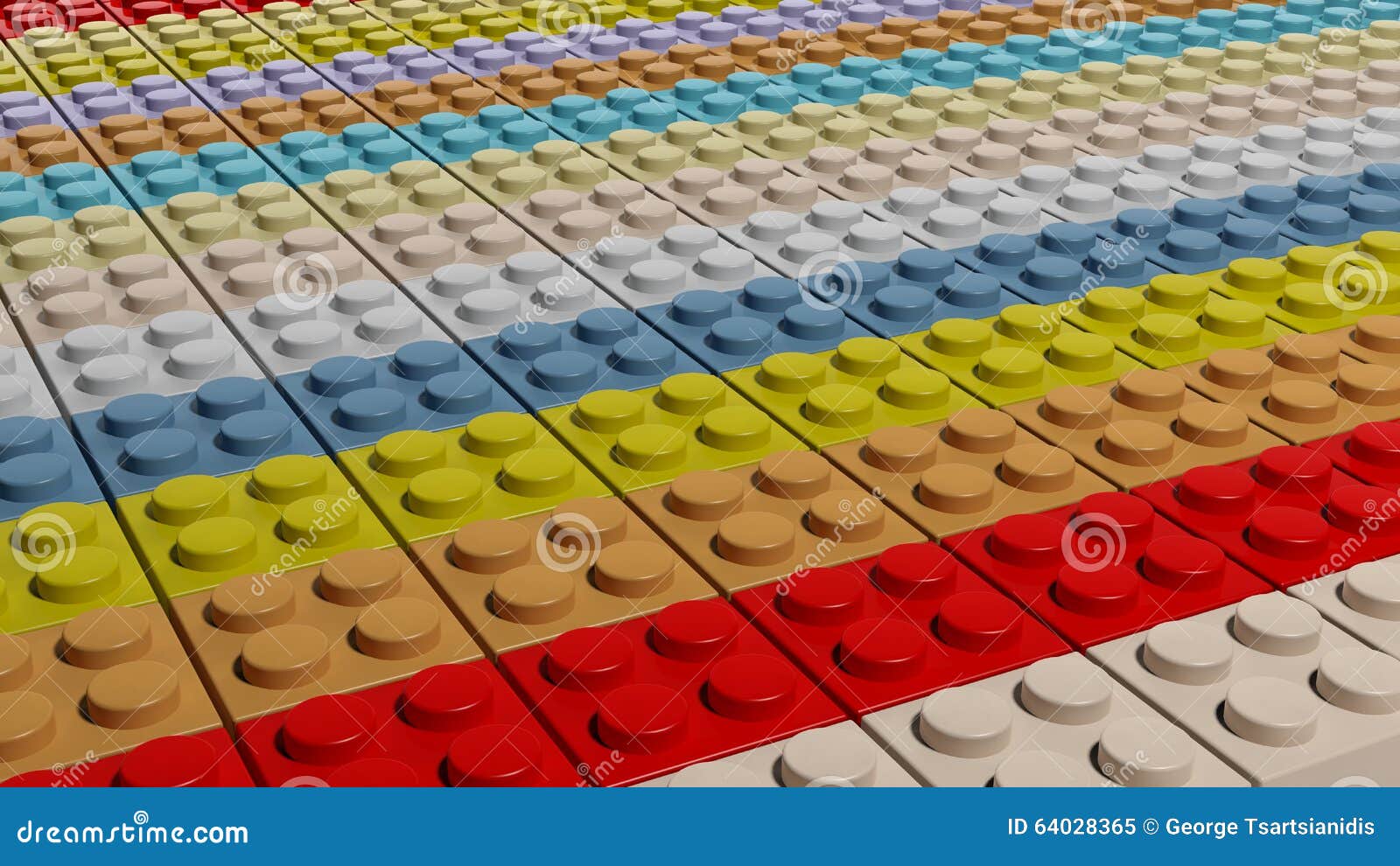 Colorful Connected Lego Blocks Stock Illustration - Illustration of ...