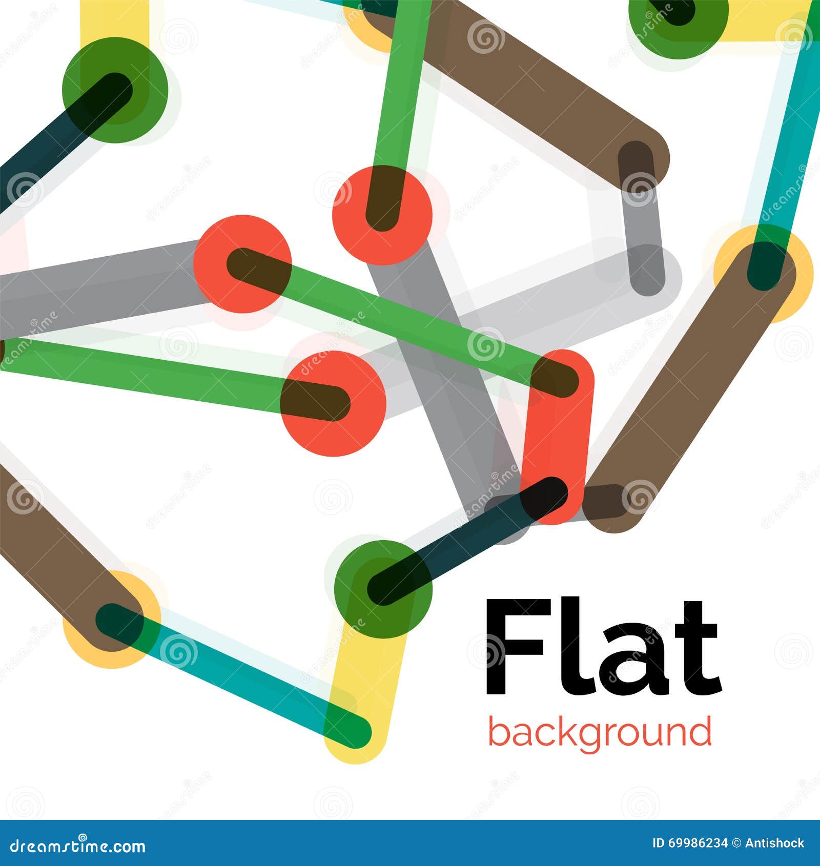 Colorful Connected Lines on White - Abstract Background Stock ...