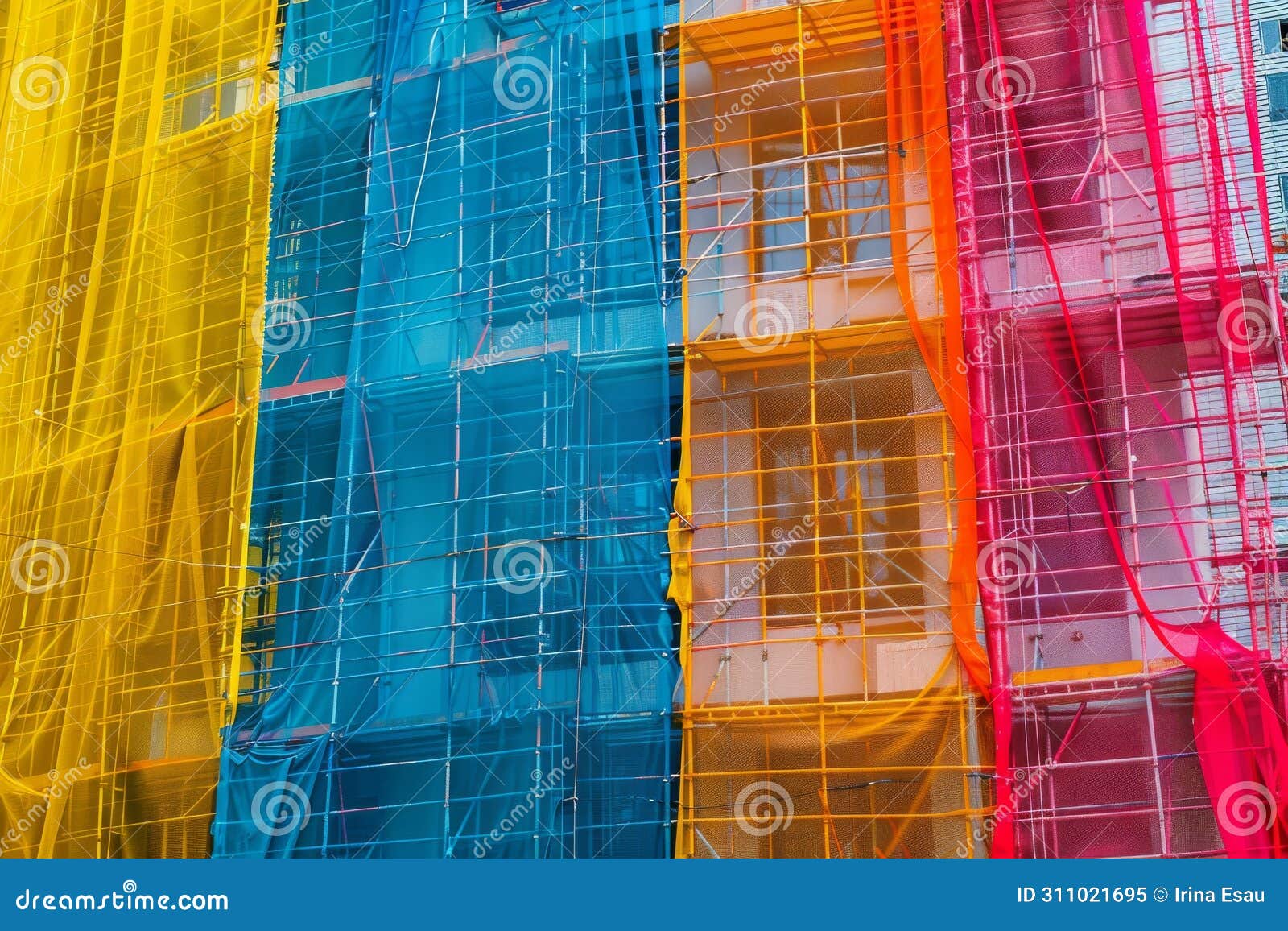Colorful construction mesh stock image. Image of metal - 311021695