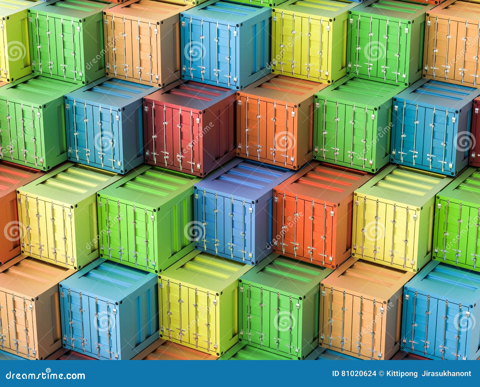 Colorful container stock illustration. Illustration of container - 81020624