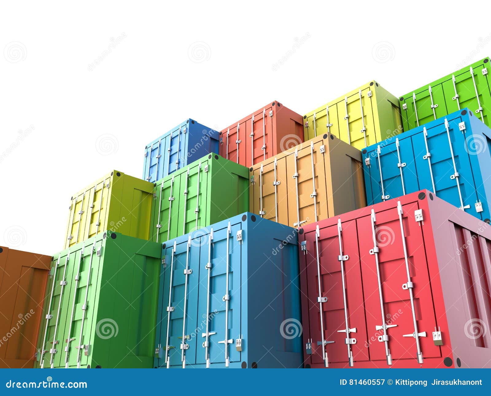 Colorful container stock image. Image of deliver, color - 81460557