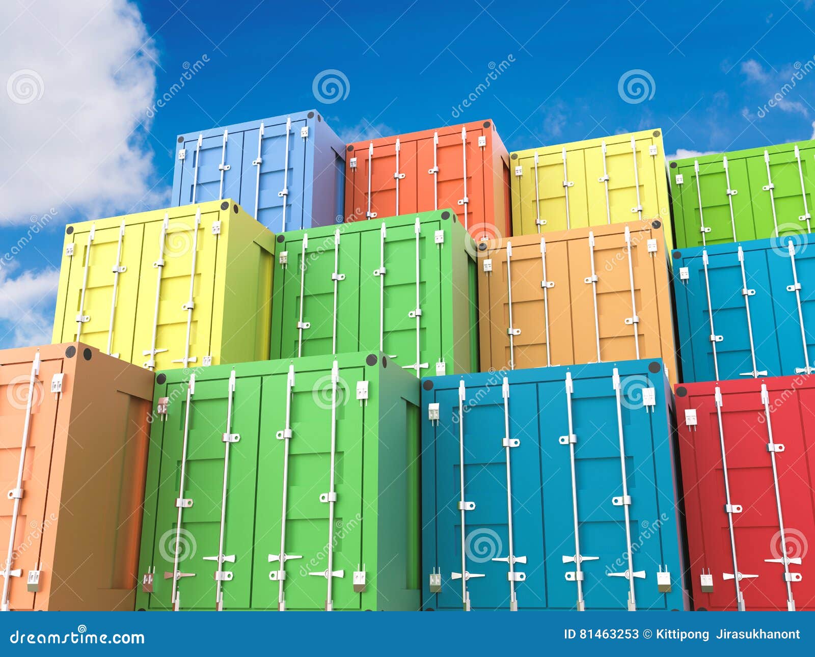 Colorful container stock illustration. Illustration of colorful - 81463253